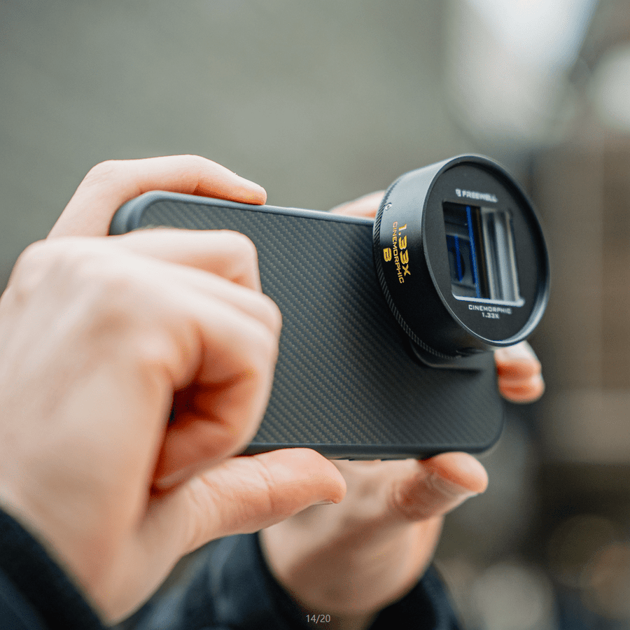 1.33x Anamorphic Lens for iPhone & Samsung – Cinematic – Freewell Gear