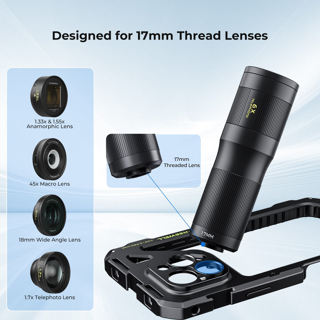 iPhone Genius Rig Cage – SnapClamp, Filters, Remote Kit – Freewell Gear