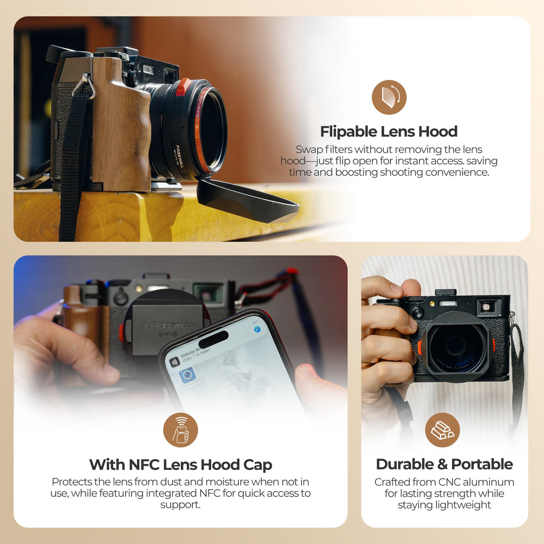 Fuji X100VI Lens Hood – CPL/Mist Filter & Flipable – Freewell Gear