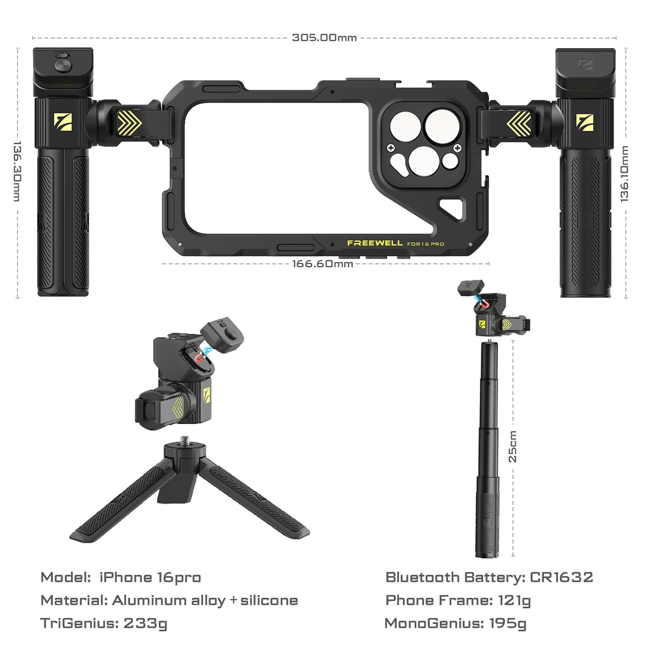 iPhone Genius Rig Cage – SnapClamp, Filters, Remote Kit – Freewell Gear
