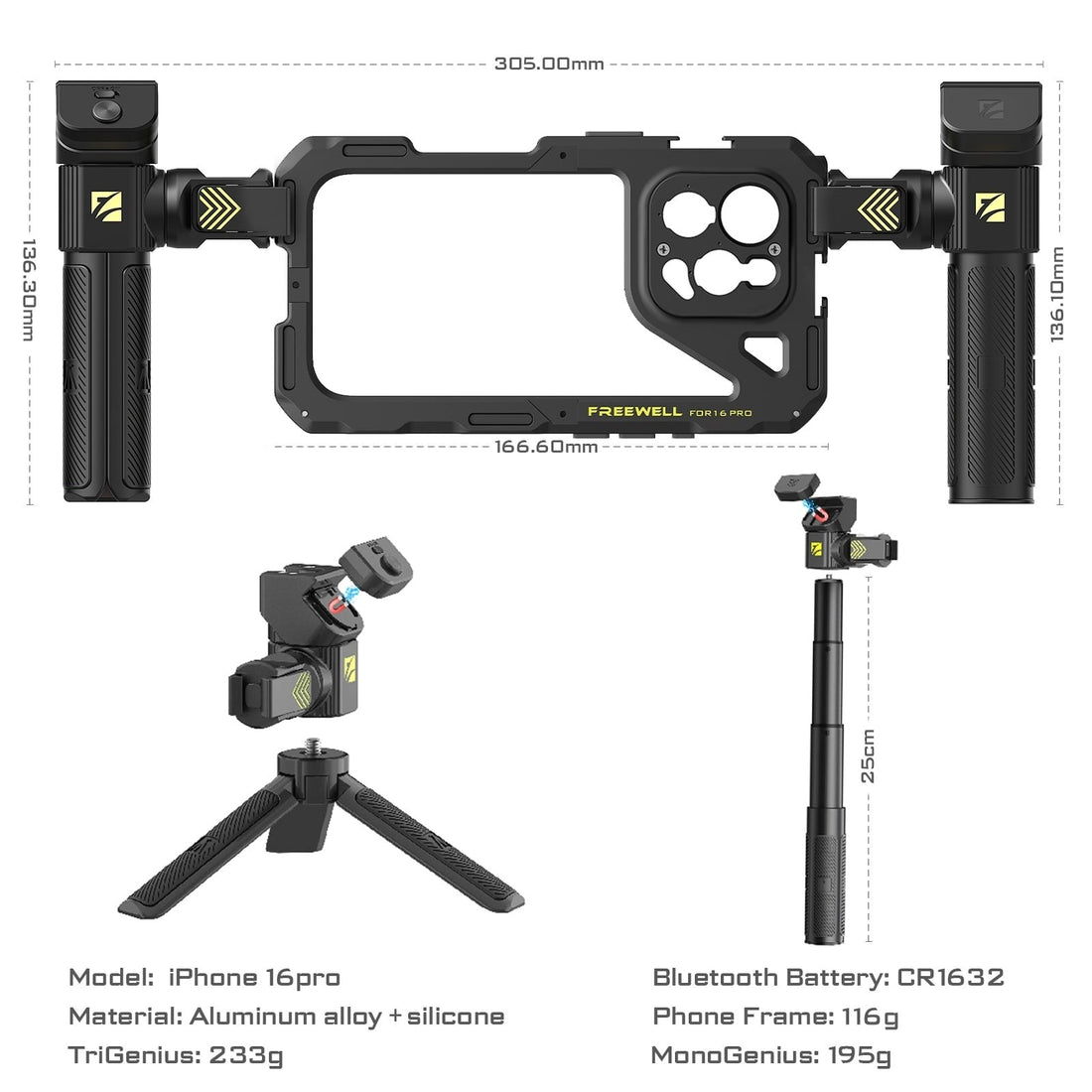 iPhone Genius Rig Cage – SnapClamp, Filters, Remote Kit – Freewell Gear