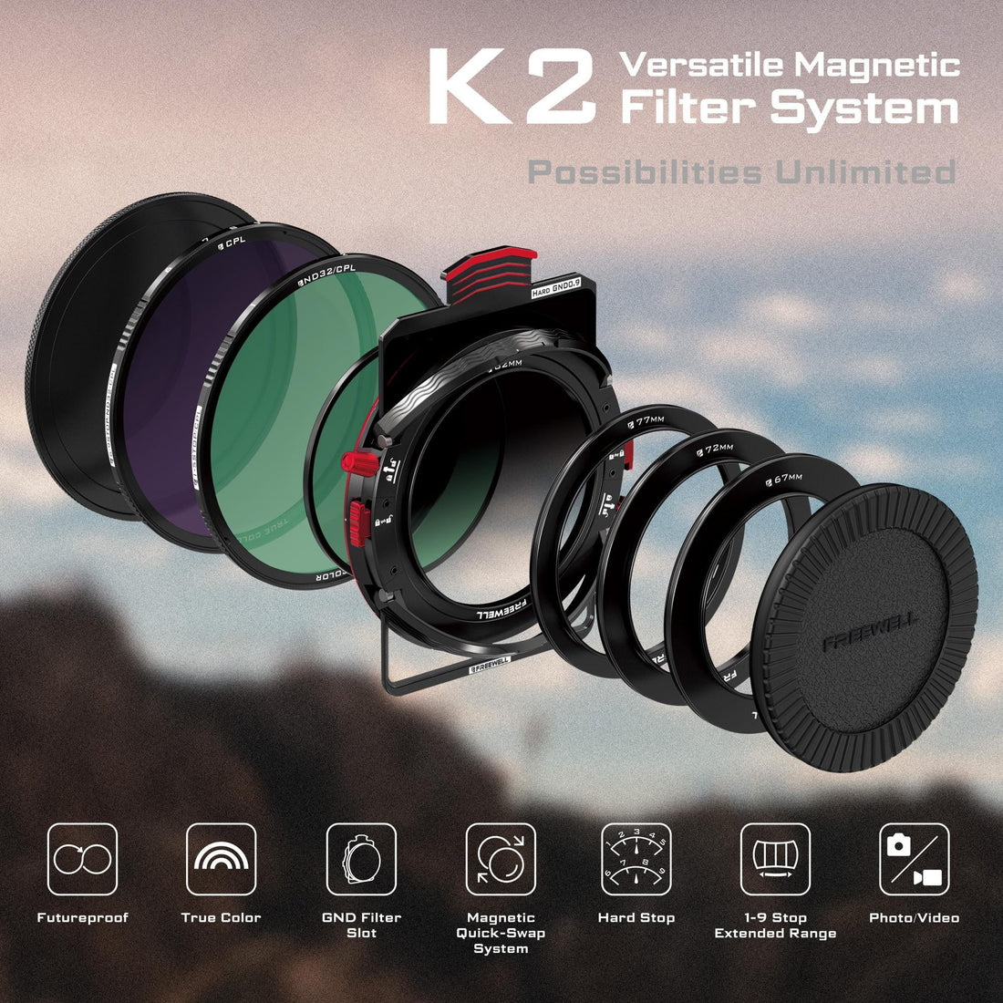 K2 Mega Pro Filter Kit – VND 1-5/6-9, Magnetic & Futureproof – Freewell ...