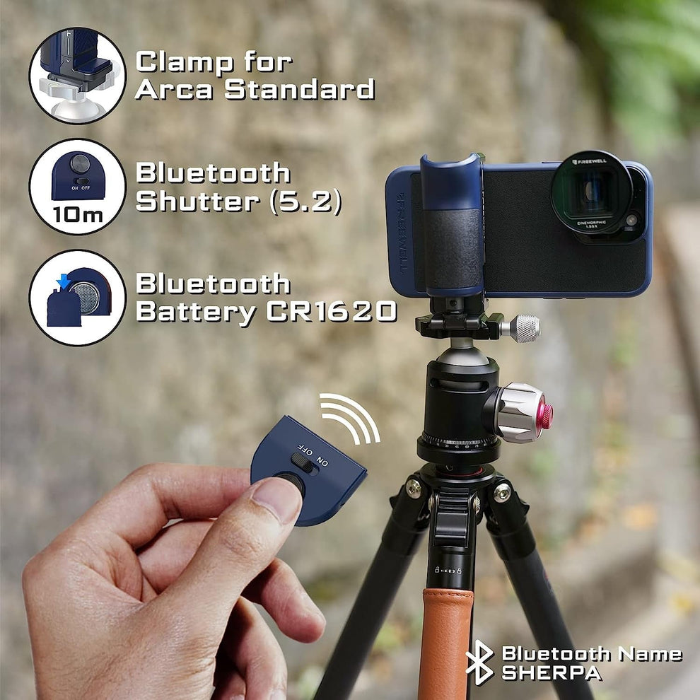 Bluetooth Selfie Grip – Tripod Mount & Cold Shoe Rig – Freewell Gear